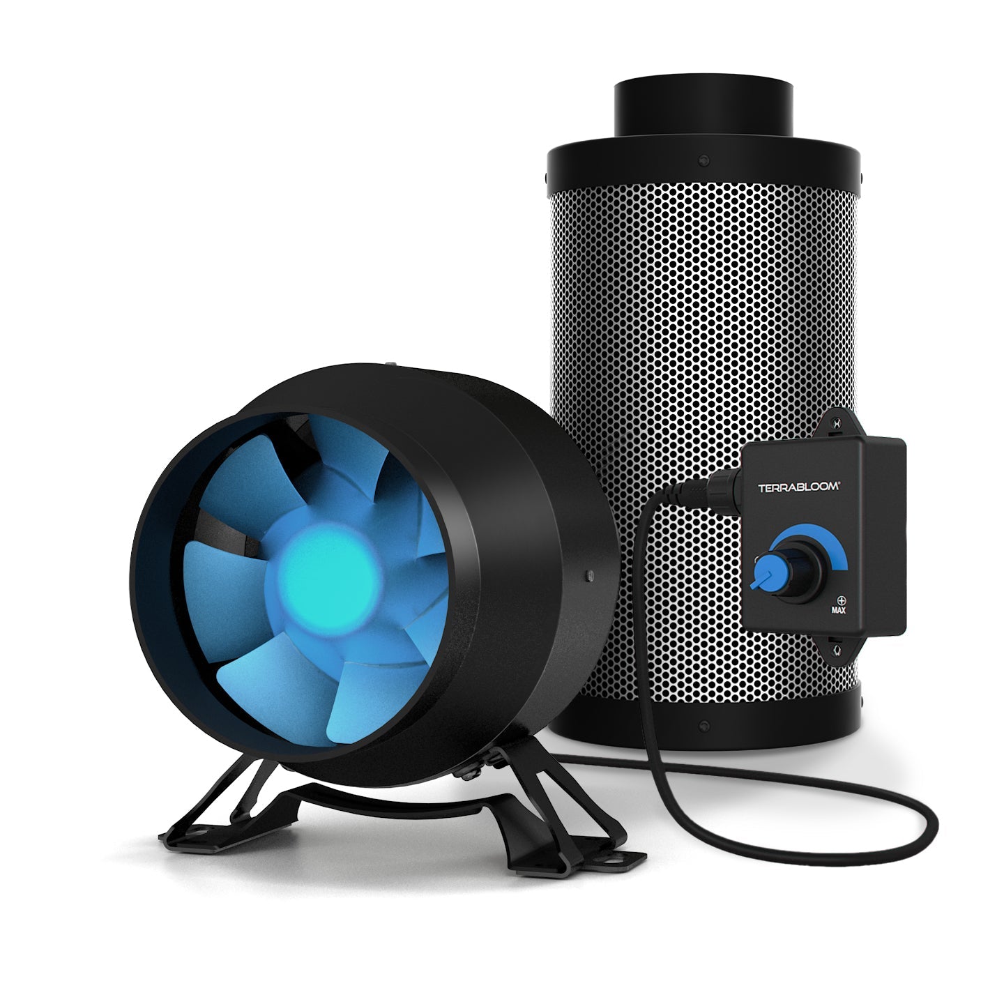 4" Filter and Fan VOC Filtration Combo. 100 CFM Max Clean Air Delivery ...