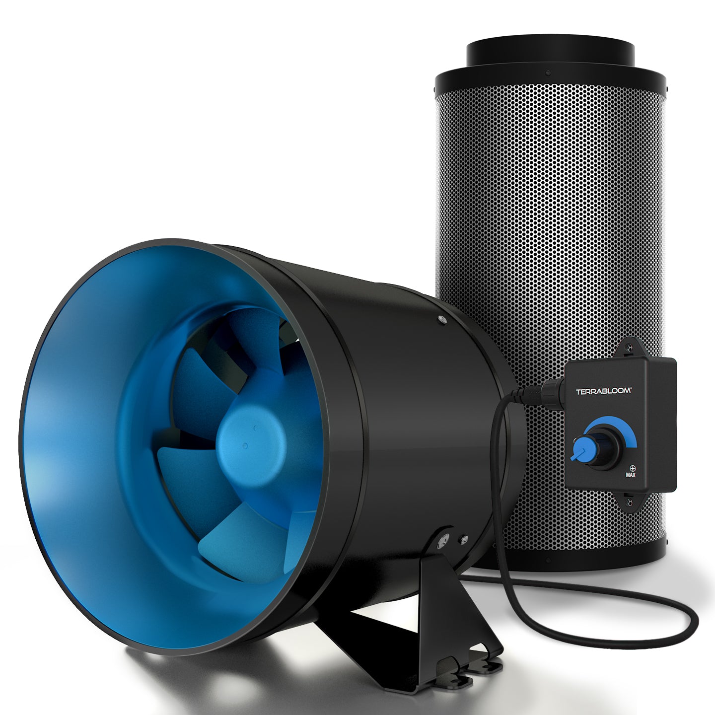 8" Filter and Fan VOC Filtration Combo. 422 CFM Max Clean Air Delivery ...
