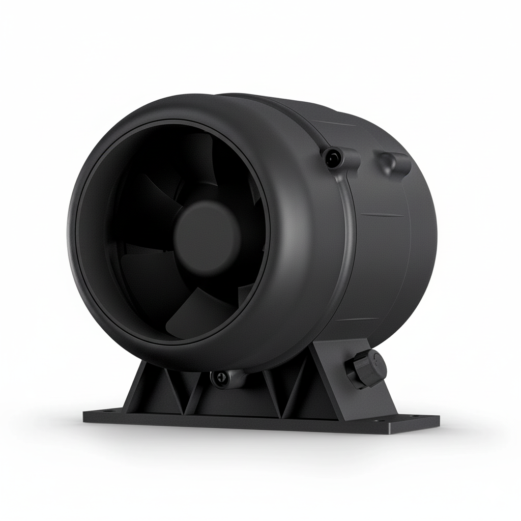 TerraBloom 4" EC Inline Duct Fan with Speed Controller, ECMF-100-V2-141 ...