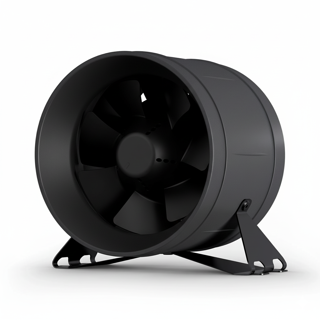 TerraBloom 10" EC Inline Duct Fan with Speed Controller, ECMF-250-V2,