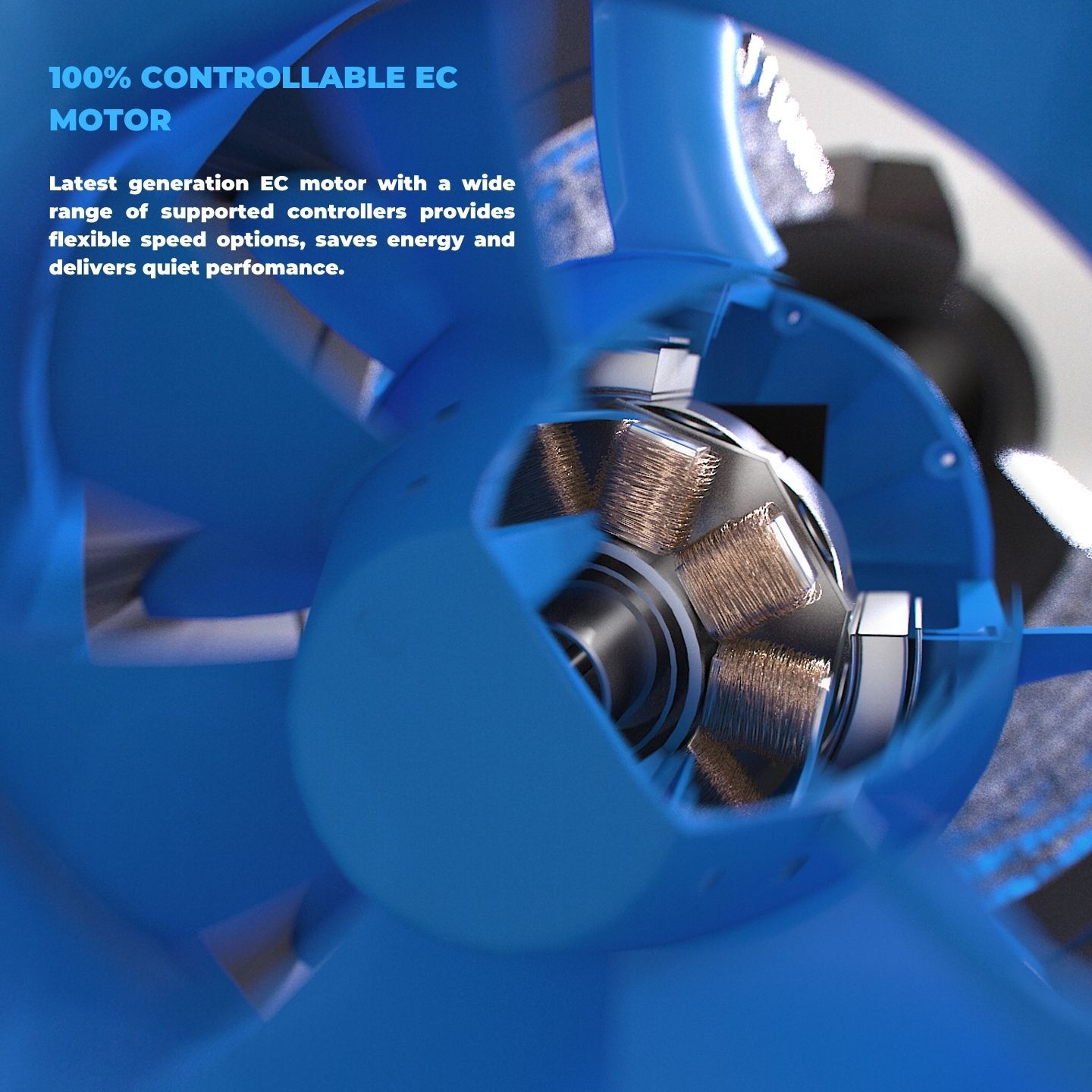 TerraBloom 12.3" (OD 313mm) Inline Duct Fan with Speed Controller, ECMF ...