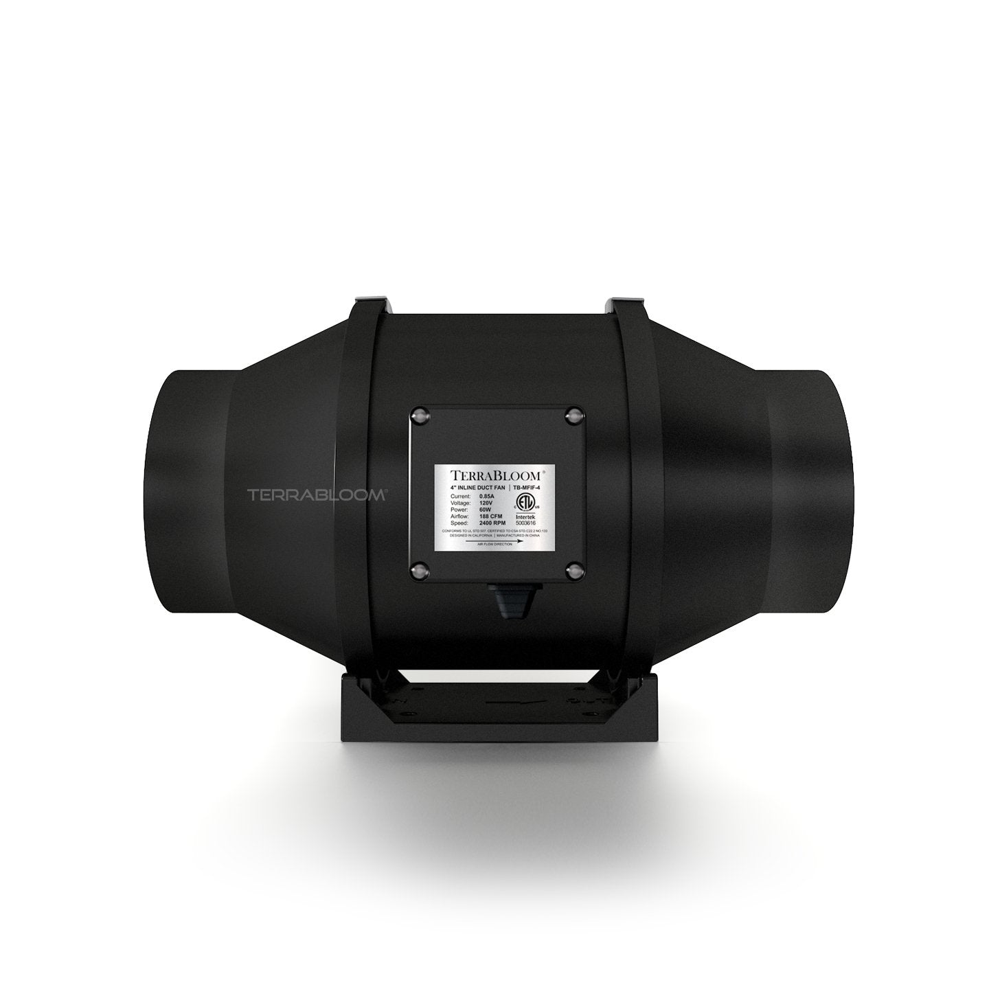 TerraBloom 4 inch Inline Duct fan | Variable speed controller